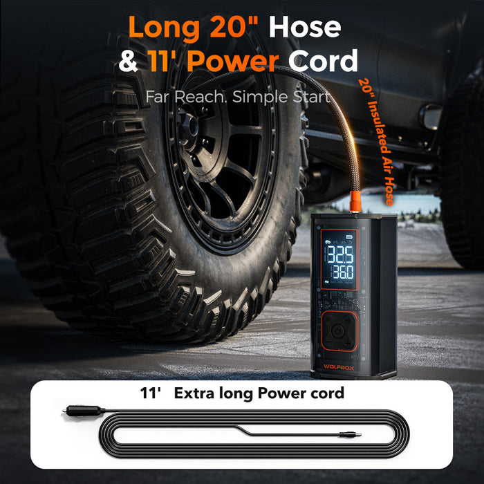 WOLFBOX MegaFlow 24 Pro Portable Tire Inflator | 3Wliners