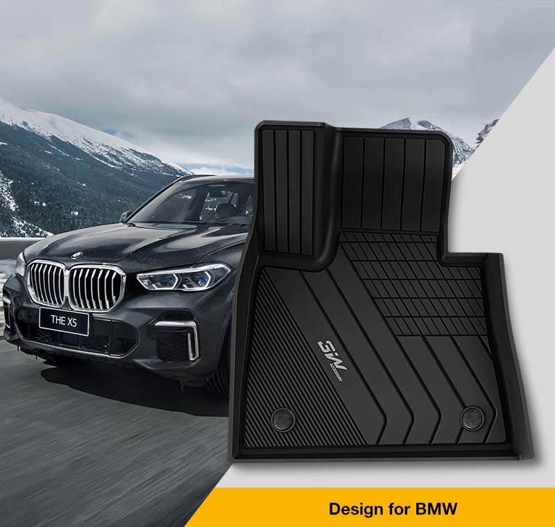 3W BMW X5 2019-2025 Custom Floor Mats / Trunk Mat TPE Material & All ...