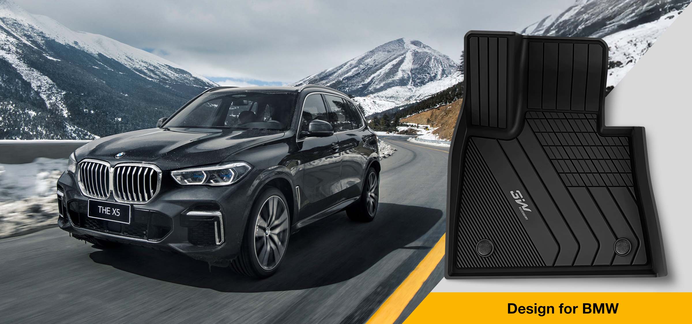 3W BMW X5 2019-2025 Custom Floor Mats / Trunk Mat TPE Material & All ...