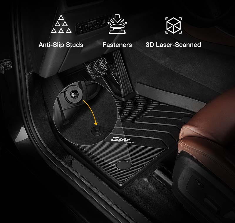3W BMW X5 2019-2025 Custom Floor Mats / Trunk Mat TPE Material & All ...