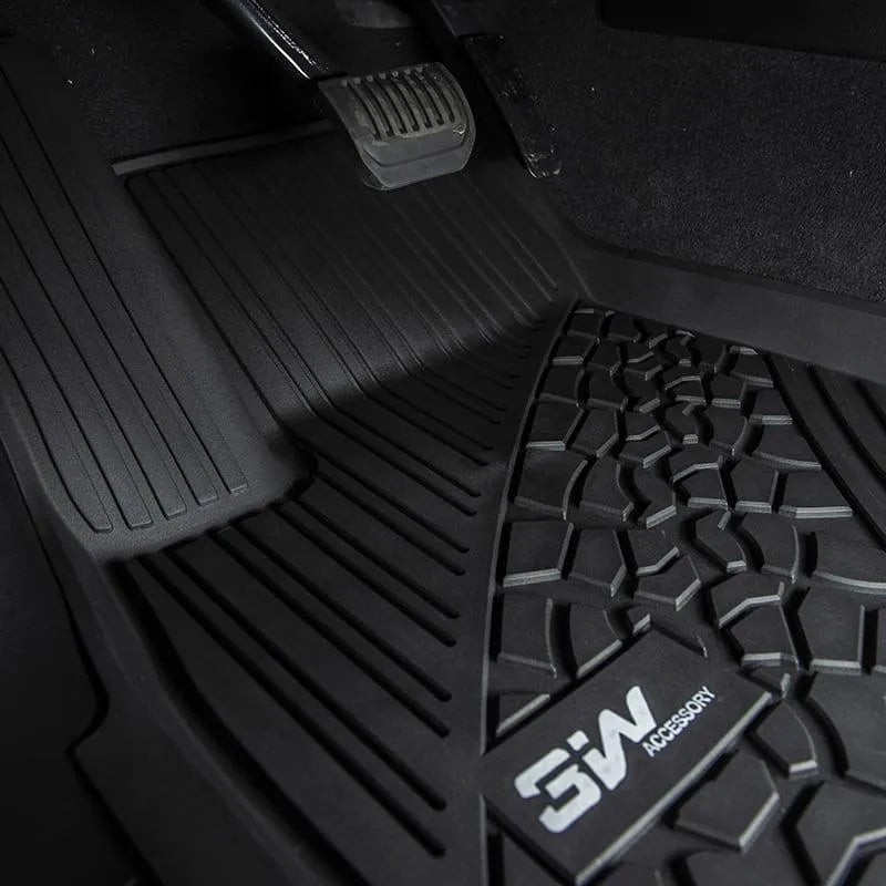 3W Floor Mats Dodge Durango 2016-2021 (2nd Row Bench Seating Only) TPE ...