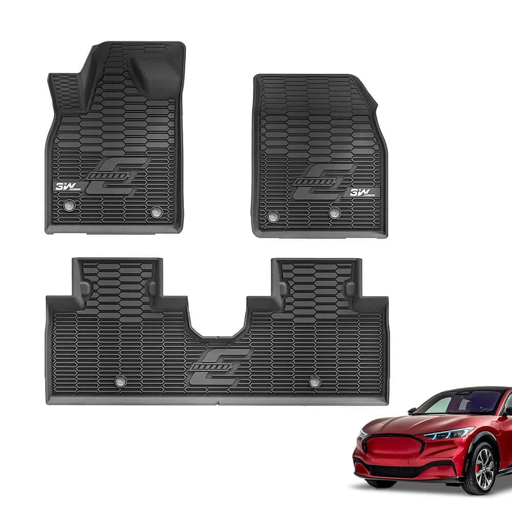 3W Ford Mustang Mach-E 2021-2024 Custom Floor Mats / Trunk Mat TPE ...