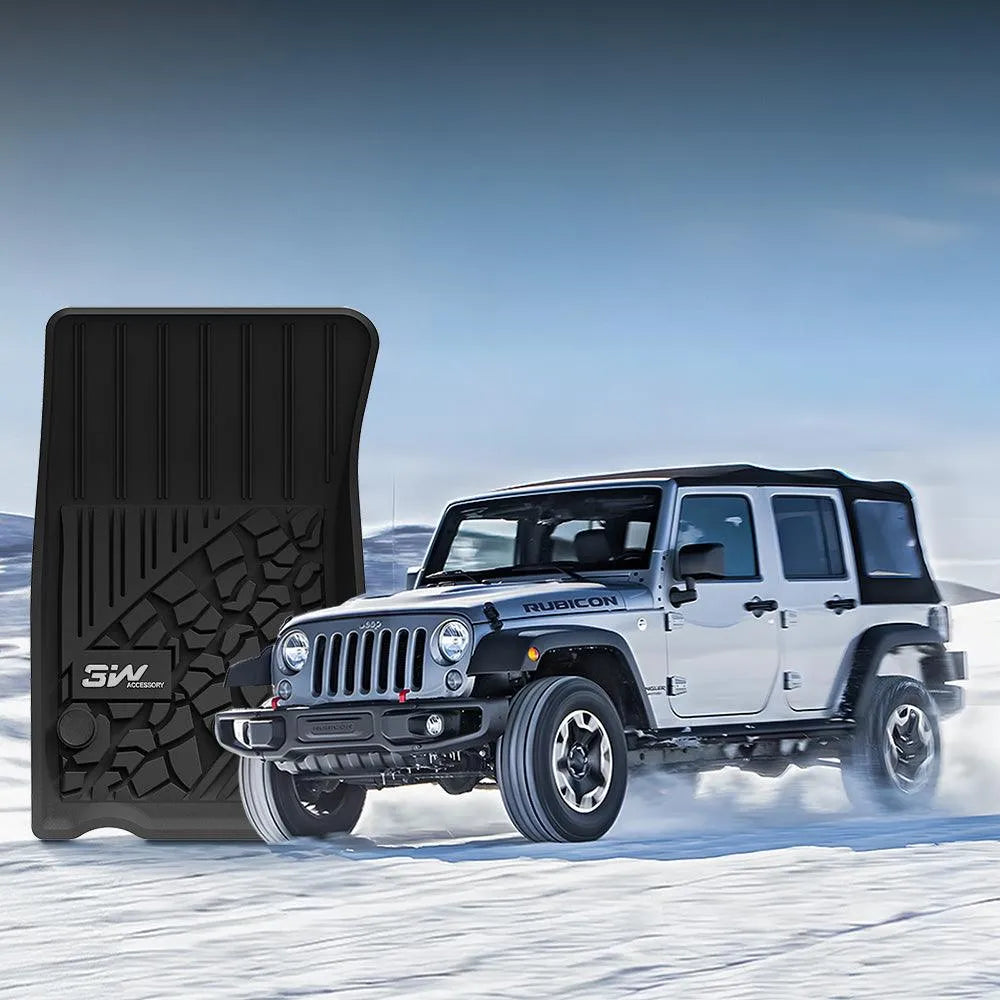 3W Jeep Wrangler JKU 2013-2018 Unlimited 4 Door Only Custom Floor Mats ...
