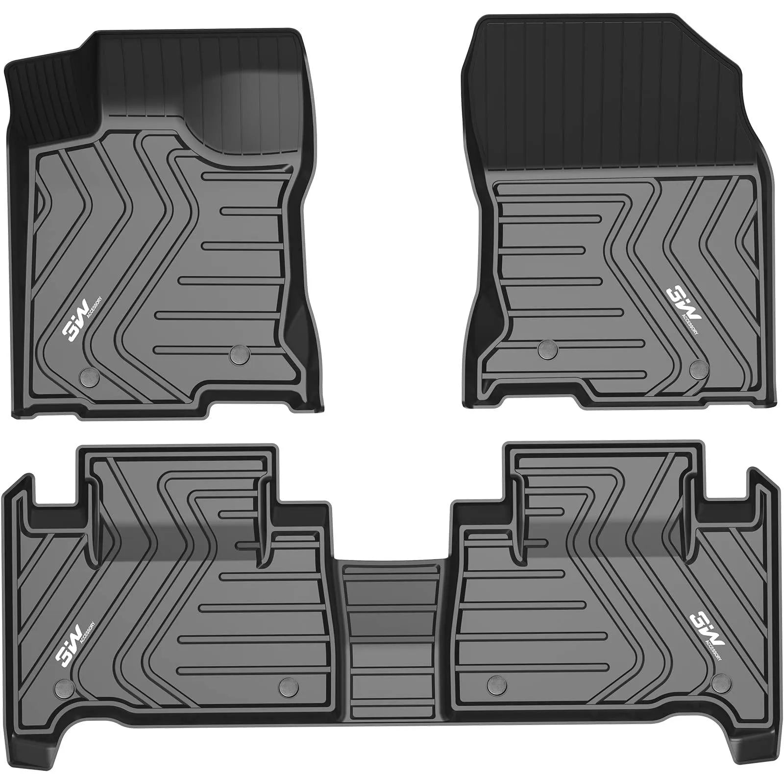 3W Custom Floor Mats Ford F250 F350 F450 F550 2017-2025 Super Duty ...