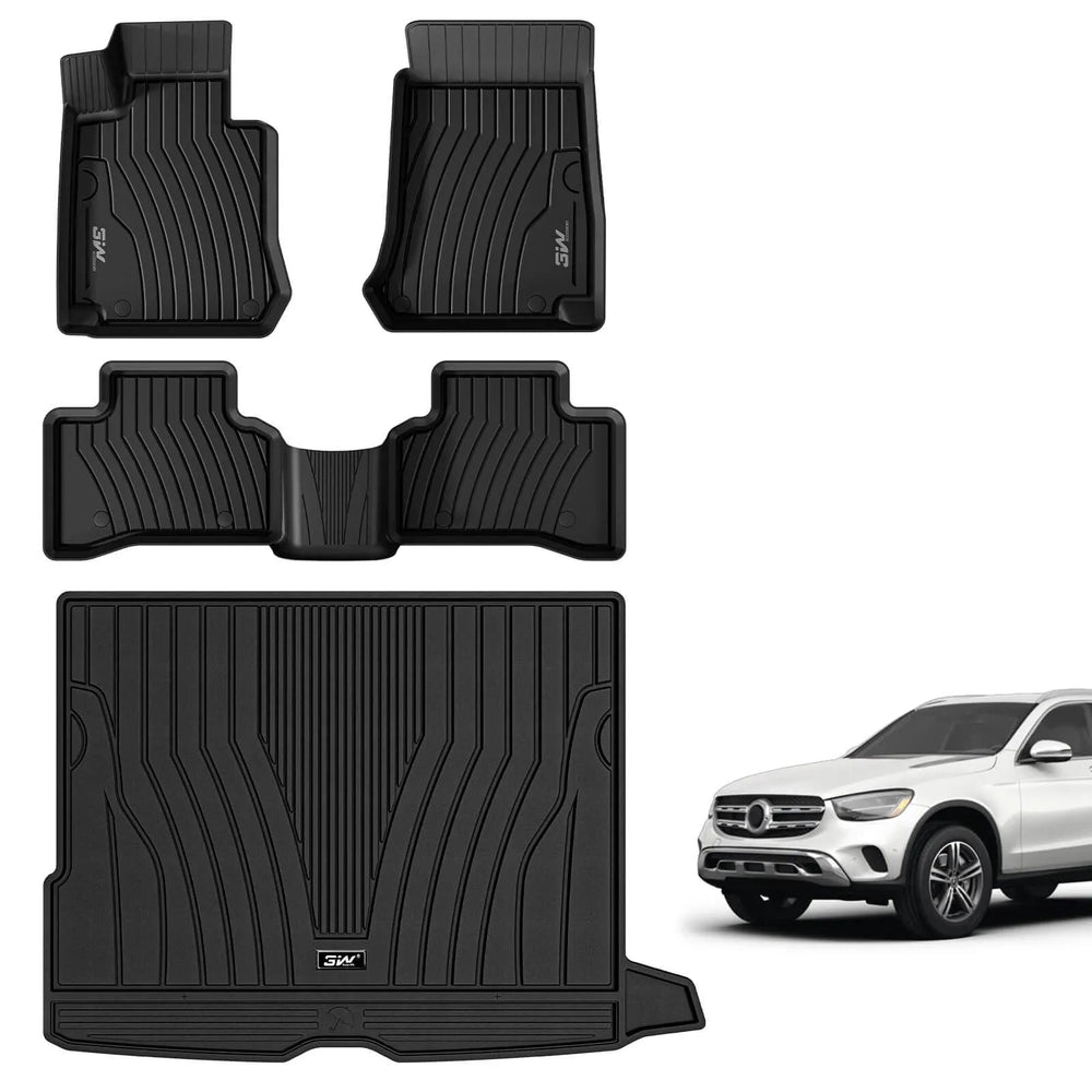 3W Mercedes-Benz GLC 2023-2025 Custom Floor Mats / Trunk Mat (Trunk Mat ...