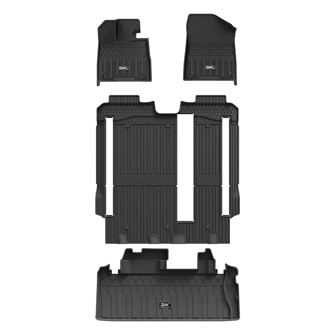 3W Toyota Sienna 8 Seat 2021-2026 Custom Floor Mats Trunk Mat Thorex ...