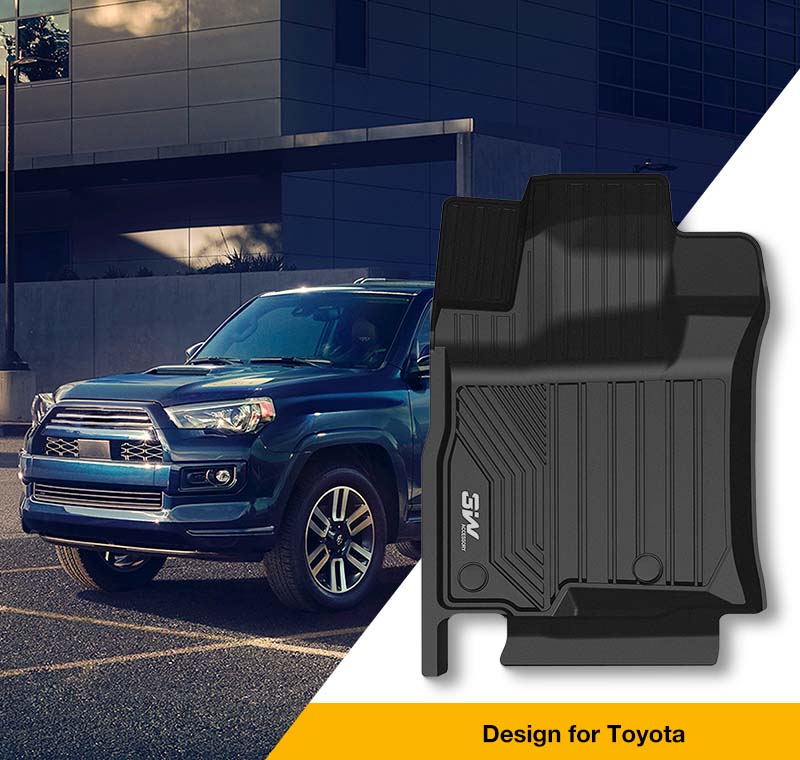3W Toyota 4Runner 2013-2024 (Only for 5 Seat) Custom Floor Mats TPE ...