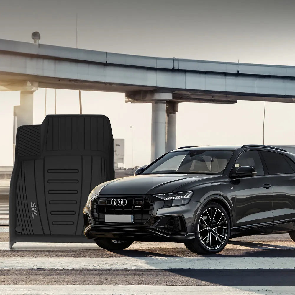 3W Audi Q8 2019-2025 Custom Floor Mats TPE Material & All-Weather ...
