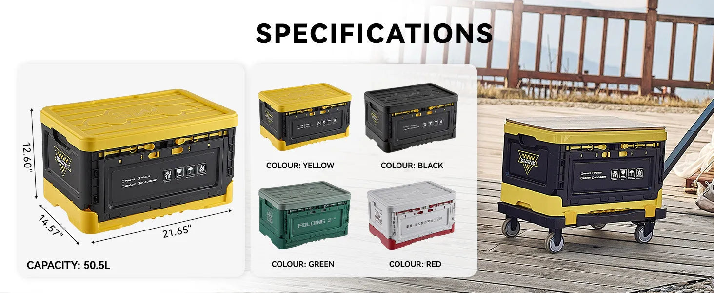 3W 50.5L Folding Storage Box