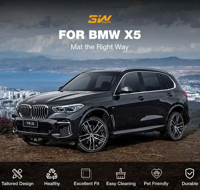 3W BMW X5 2019-2025 Custom Floor Mats / Trunk Mat TPE Material & All ...